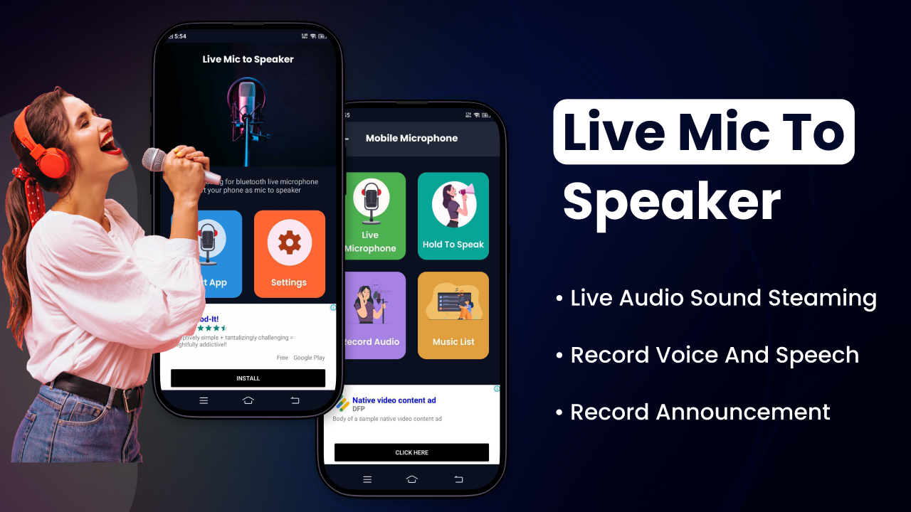 Live Mic To Speaker - Bluetooth Mic To Speaker - Live Mobile Mic - Mic ...