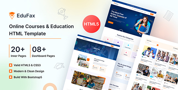 EduFax - Online Courses & Education HTML Template by NarzoTech | ThemeForest