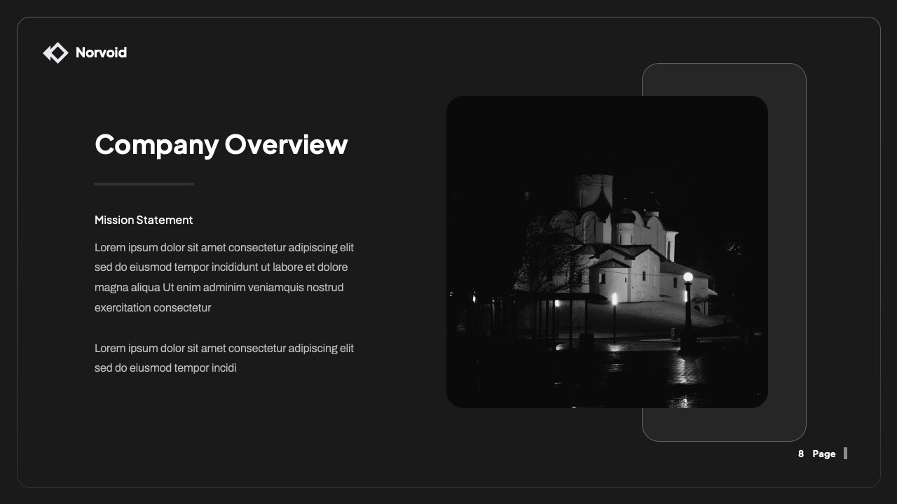 Norvoid - Dark Business Google Slides Template, Presentation Templates