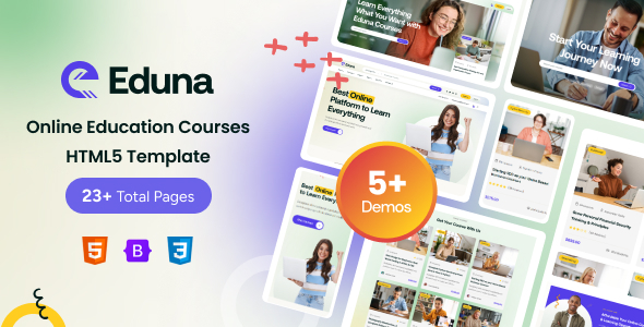 Eduna - Online Education Courses HTML5 Template by BizanTheme | ThemeForest