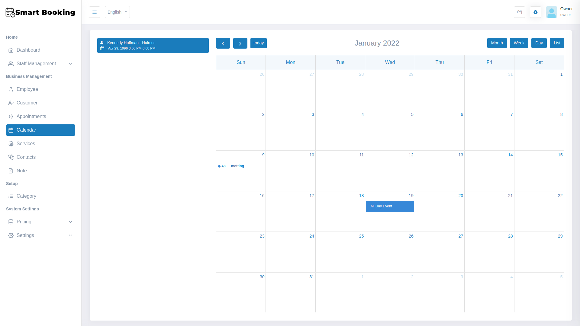 Smart Booking SaaS - Appointment Management System by smartwebinfotech