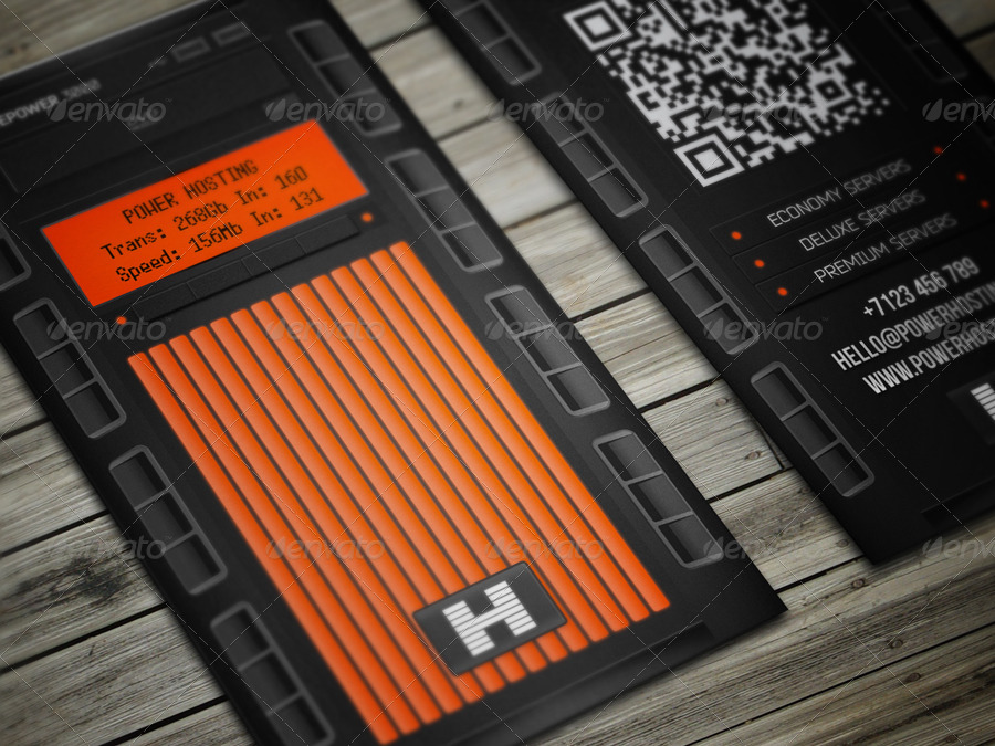 Dedicated Server Hosting Business Card, Print Templates | GraphicRiver
