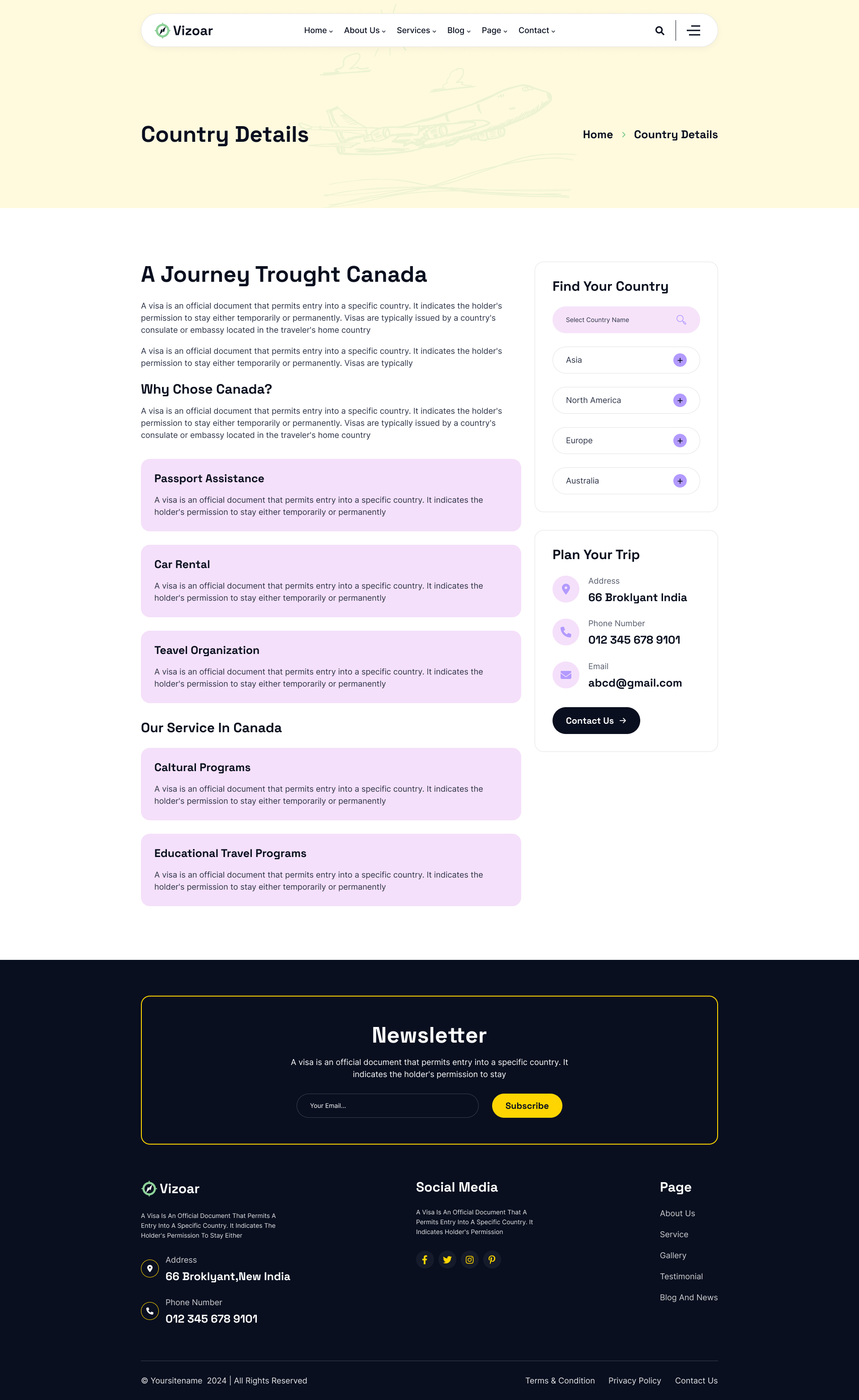 Vizoar - Immigration and Visa Consulting Figma Template by Mugli ...
