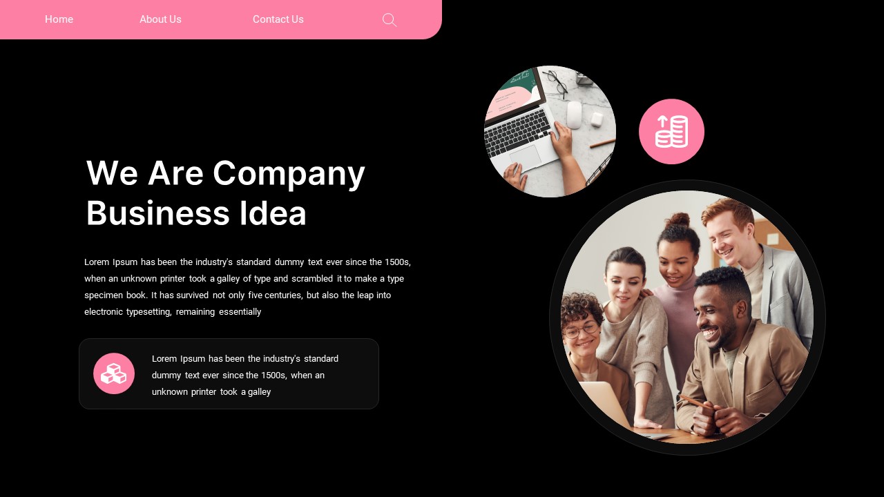 Business Idea Presentation PowerPoint Template, Presentation Templates