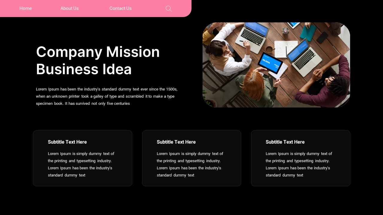 Business Idea Presentation PowerPoint Template, Presentation Templates