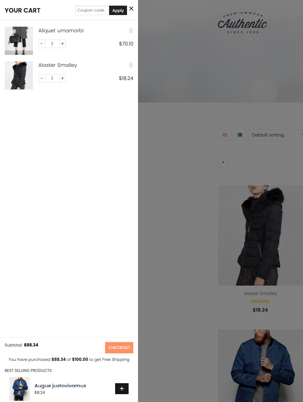 WooCommerce Cart All in One - One click Checkout - Sticky|Side Cart by villatheme