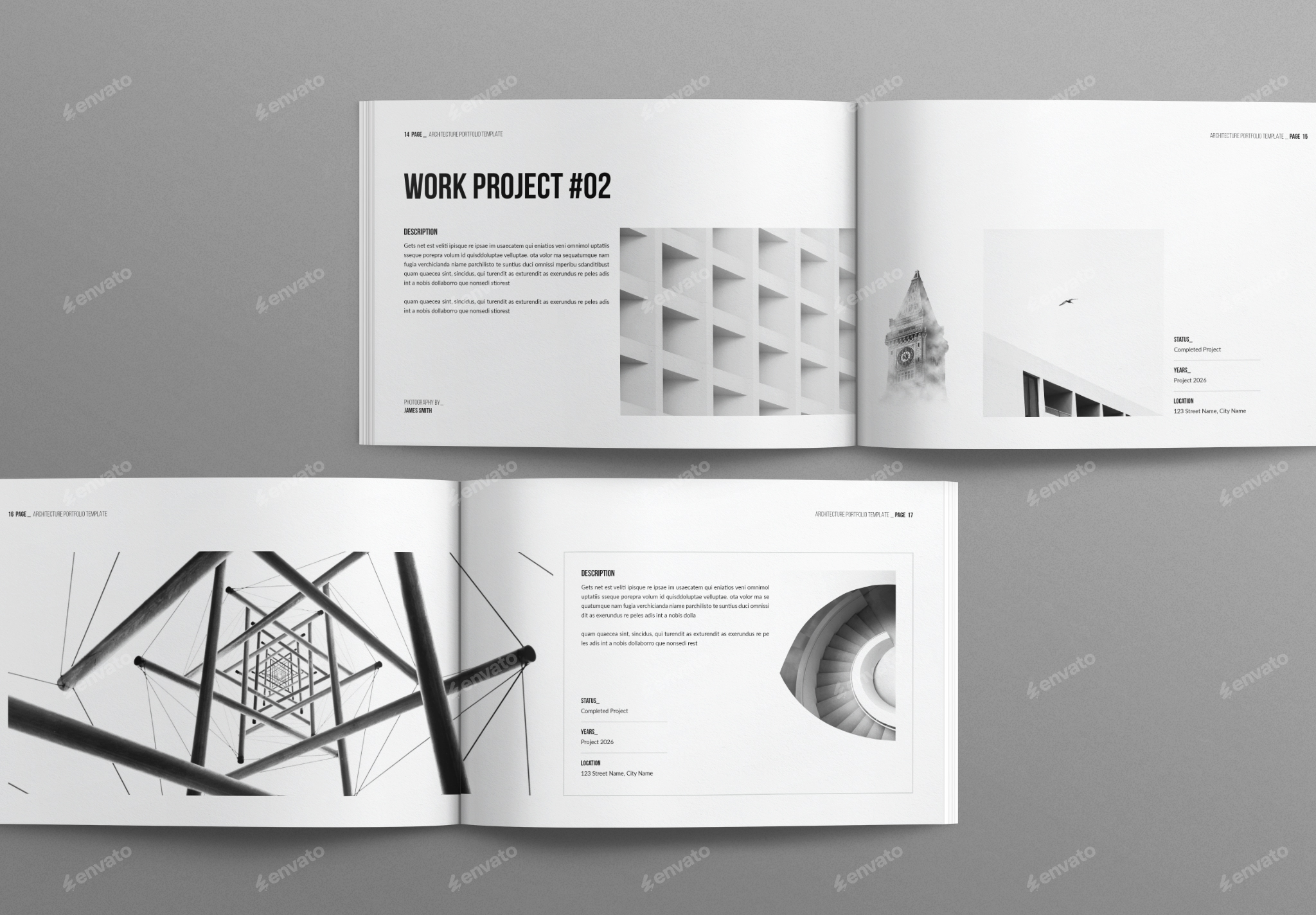 Architecture Portfolio Template, Print Templates | GraphicRiver