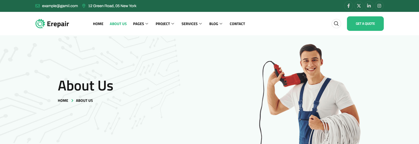 Erepair - Electrical Service Elementor Template Kit by weblayout | ThemeForest