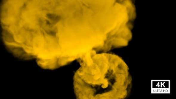 Huge Yellow Smoke Explosion 4K, Motion Graphics | VideoHive