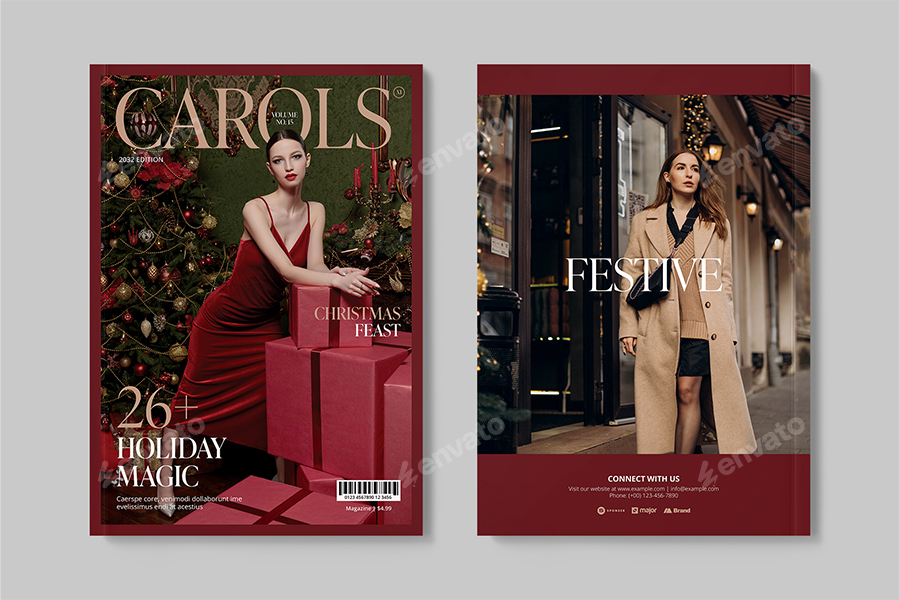 Christmas Magazine Template, Print Templates | GraphicRiver