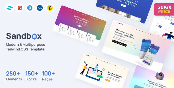 Sandbox - Tailwind CSS Modern & Multipurpose Template by ib-themes