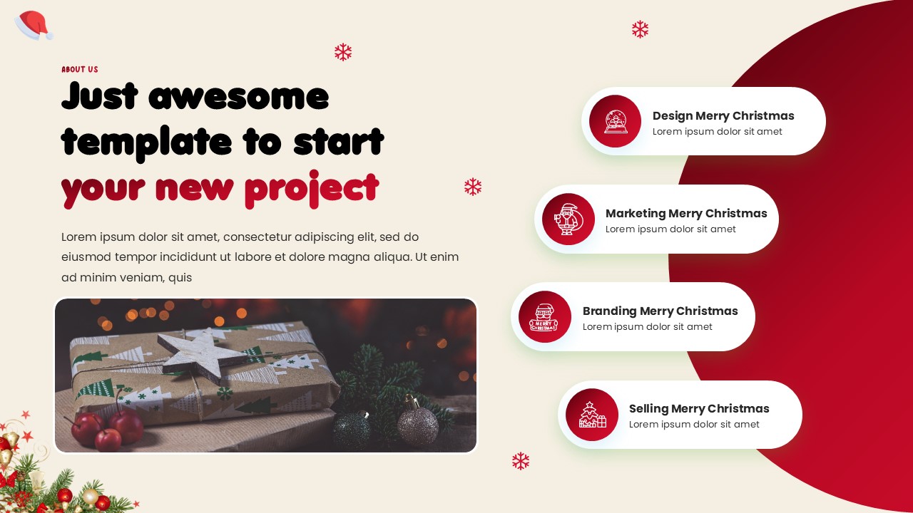 Merry Christmas Presentation Design, Presentation Templates | GraphicRiver