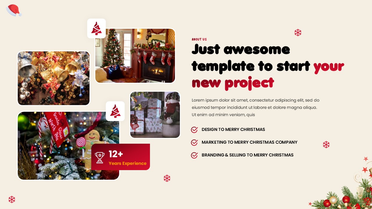 Merry Christmas Presentation Design, Presentation Templates | GraphicRiver