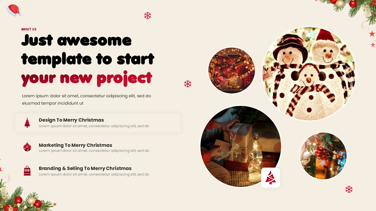 Merry Christmas Presentation Design, Presentation Templates | GraphicRiver