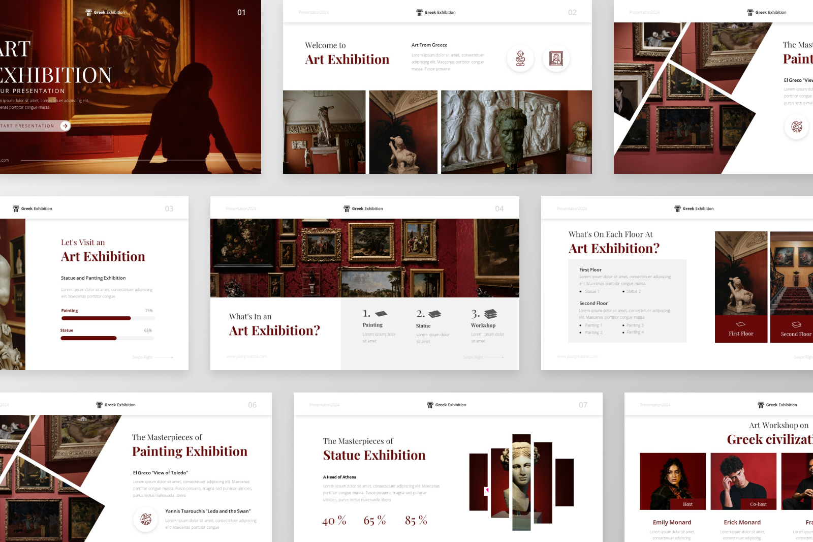 Art Exhibition PowerPoint Template, Presentation Templates | GraphicRiver