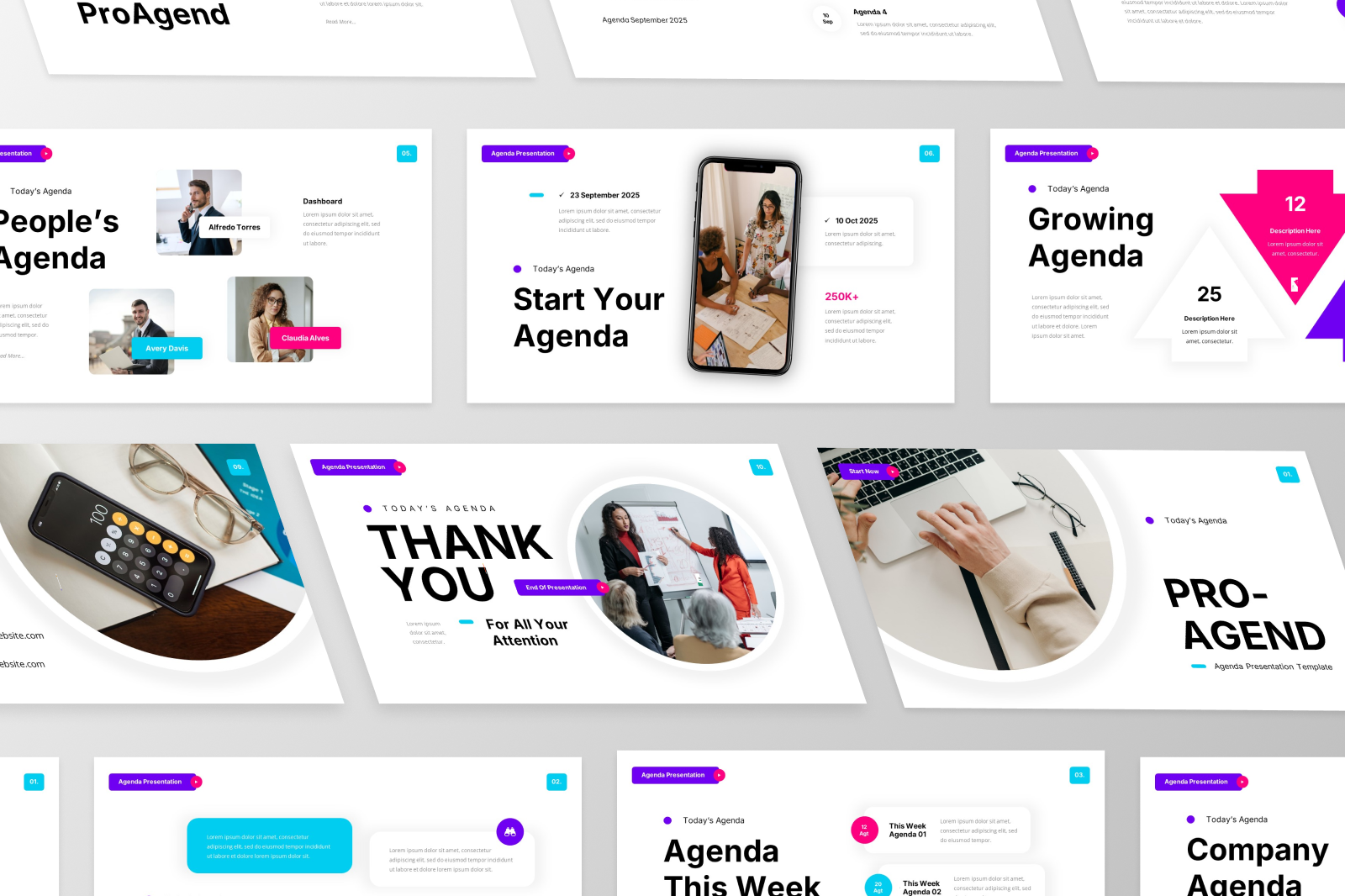 Proagend - Agenda PowerPoint Template, Presentation Templates ...