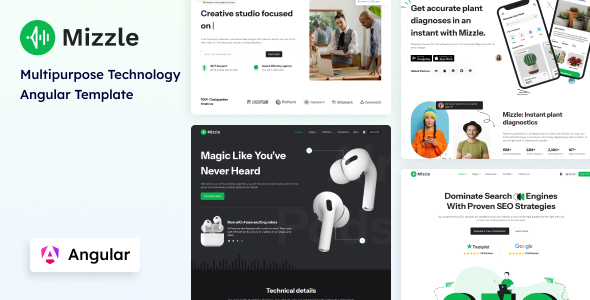 Mizzle - Angular Technology and Corporate Template by Stackbros | ThemeForest
