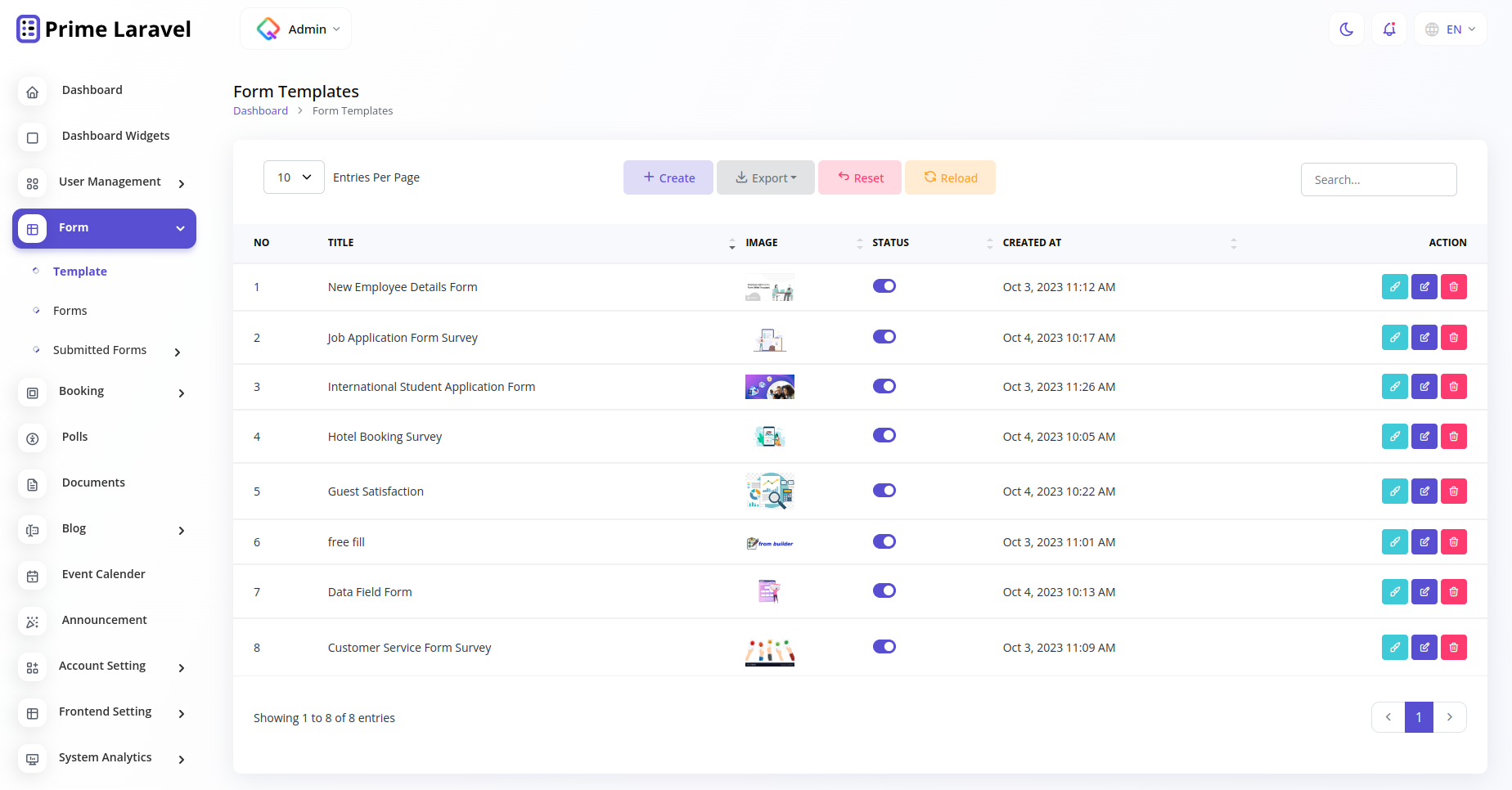 Prime Laravel - Form Builder & Poll Management System by Quebix-Technology