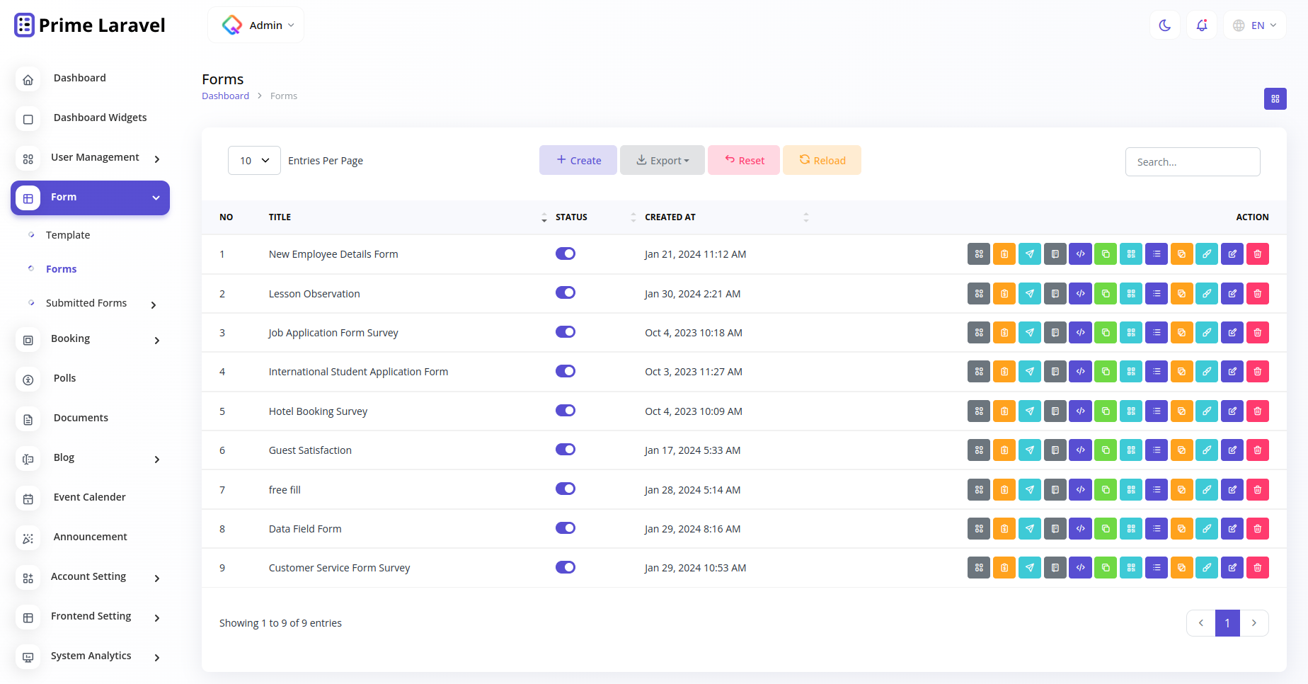 Prime Laravel - Form Builder & Poll Management System by Quebix-Technology