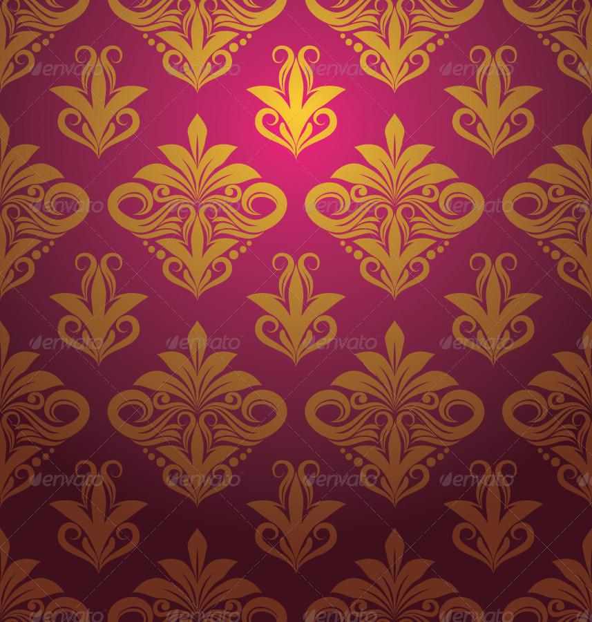 Gold Floral Ornament Pattern by alitsuarnegara | GraphicRiver