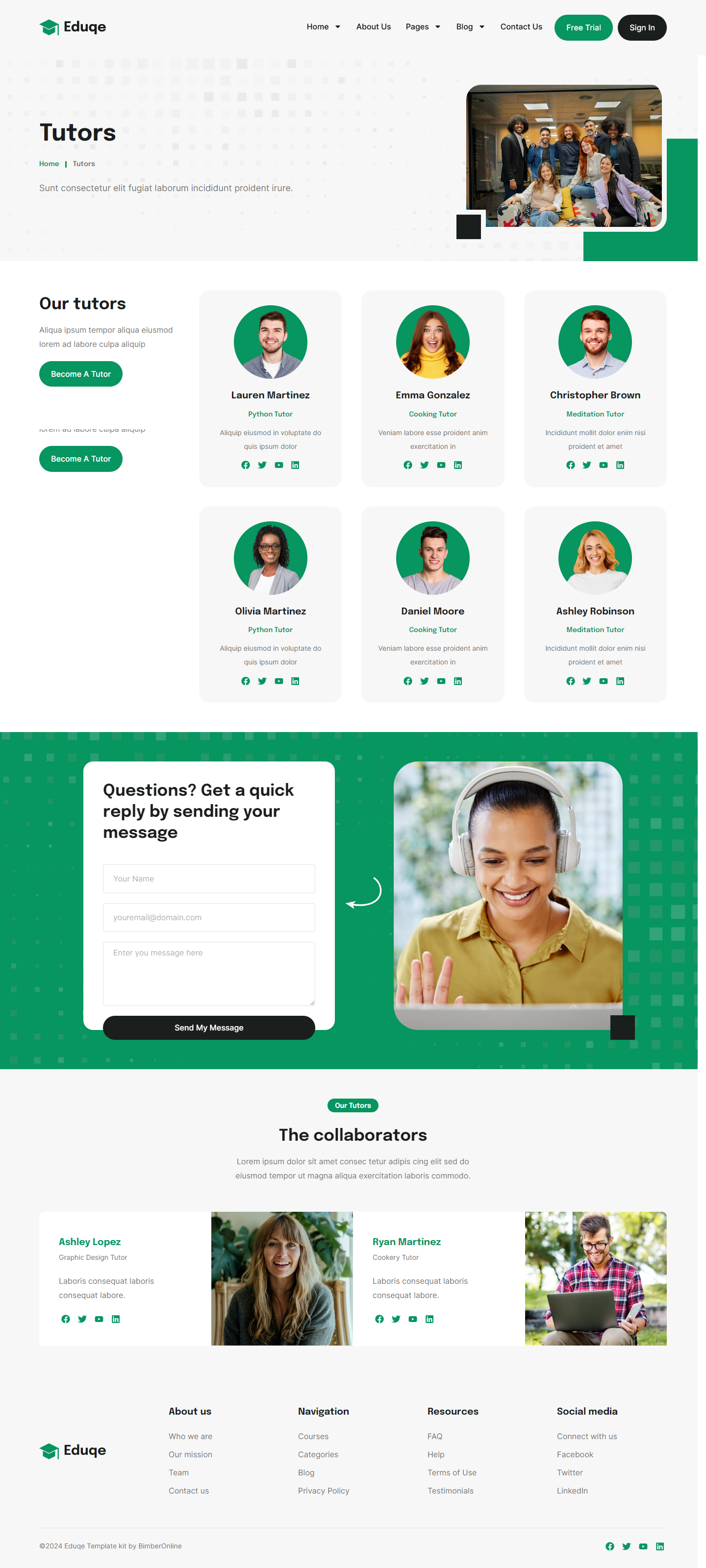 Eduqe - Online Courses Elementor Pro Template Kit by TemplateUp-Pro