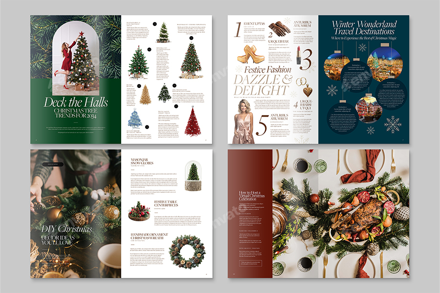 Christmas Magazine Template, Print Templates | GraphicRiver
