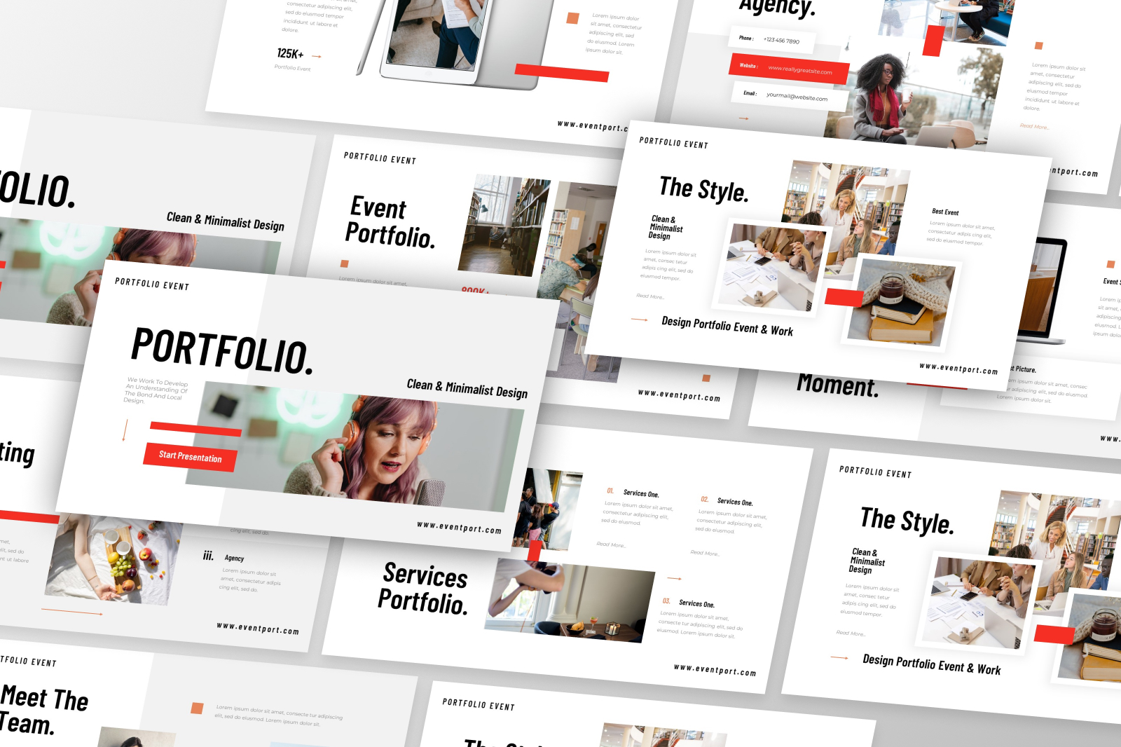 Portofolio Presentation PowerPoint Template, Presentation Templates