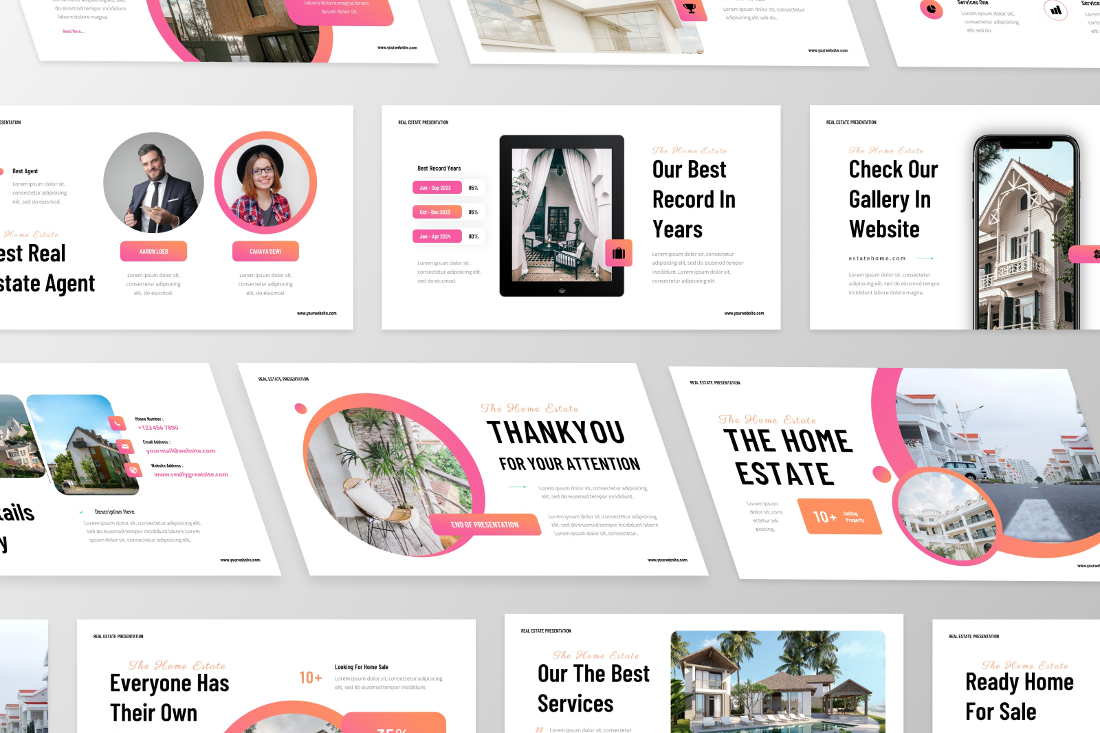 Home Real Estate Google Slide Template, Presentation Templates ...