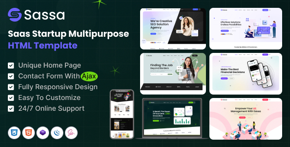 Sassa - Sass Startup Multipurpose HTML Template by themeholy | ThemeForest