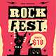 Edgy Rock Festival Event Flyer, Print Templates | GraphicRiver