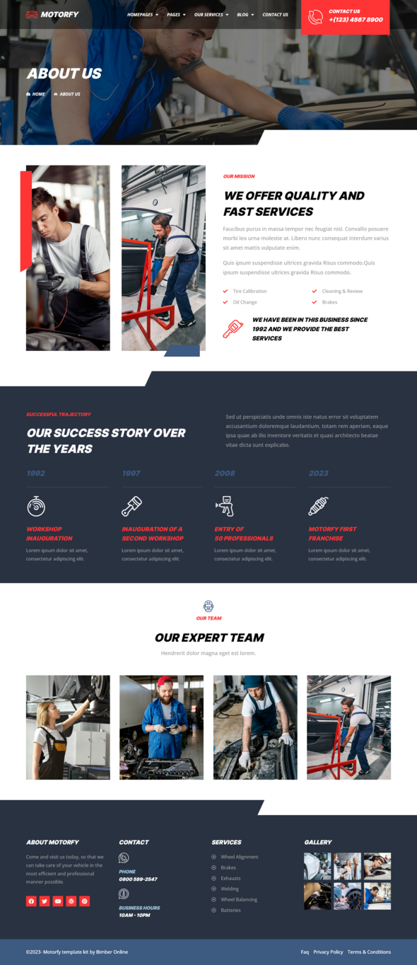 Motorfy - Car Service & Maintenance Elementor Pro Template Kit by ...