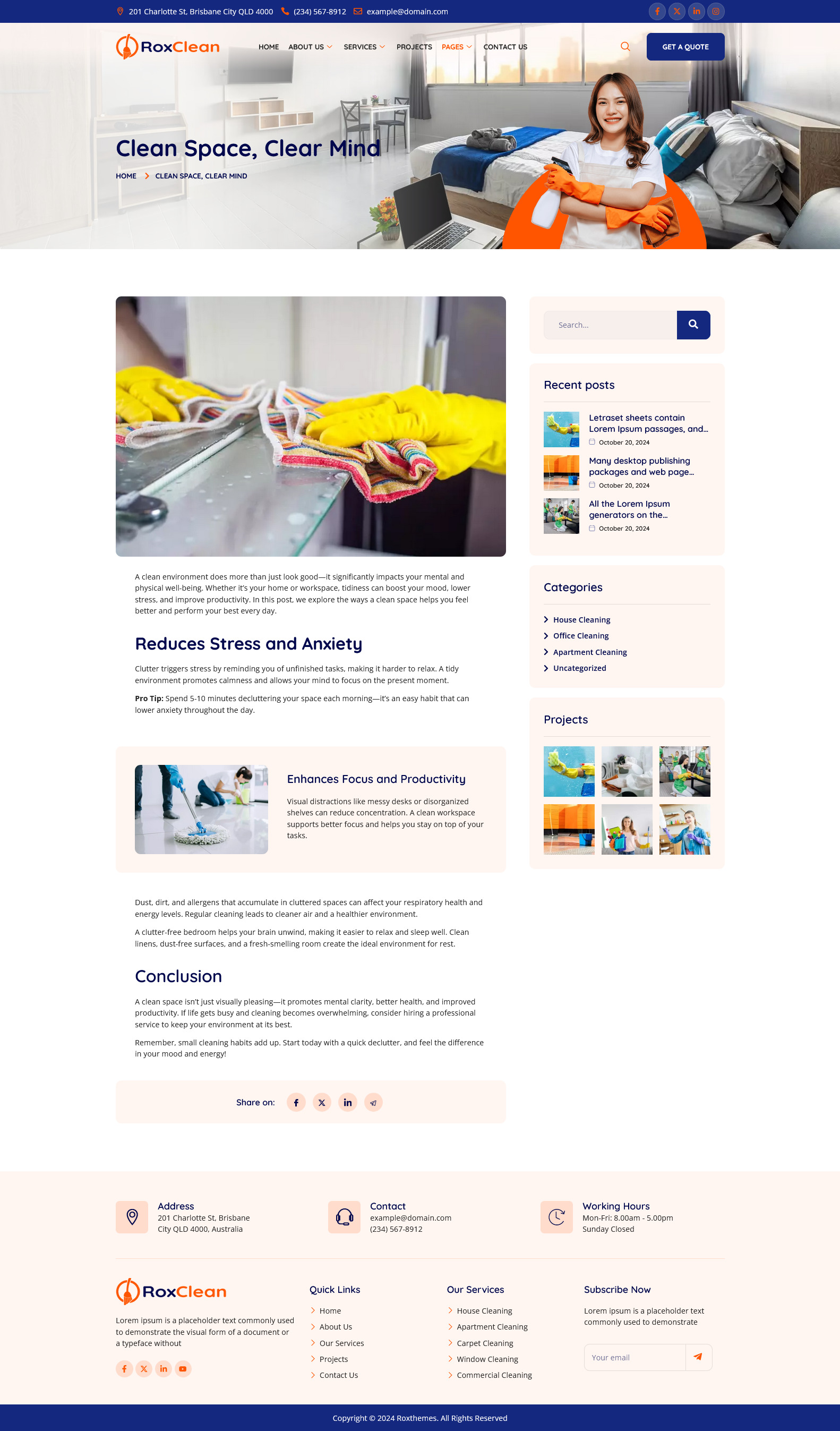 RoxClean - Cleaning Services Elementor Template Kit by Rox_Themes | ThemeForest