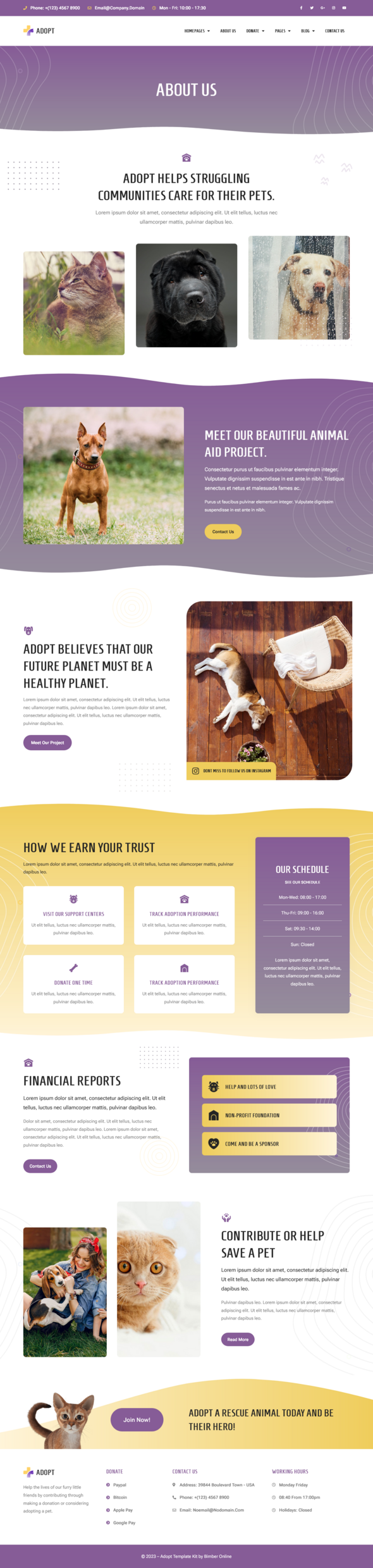 Adopt - Adoption Service & Charity Elementor Pro Template Kit by ...