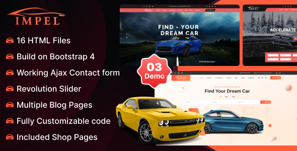 Impel - Auto Car Responsive HTML 5 Template by kamleshyadav | ThemeForest