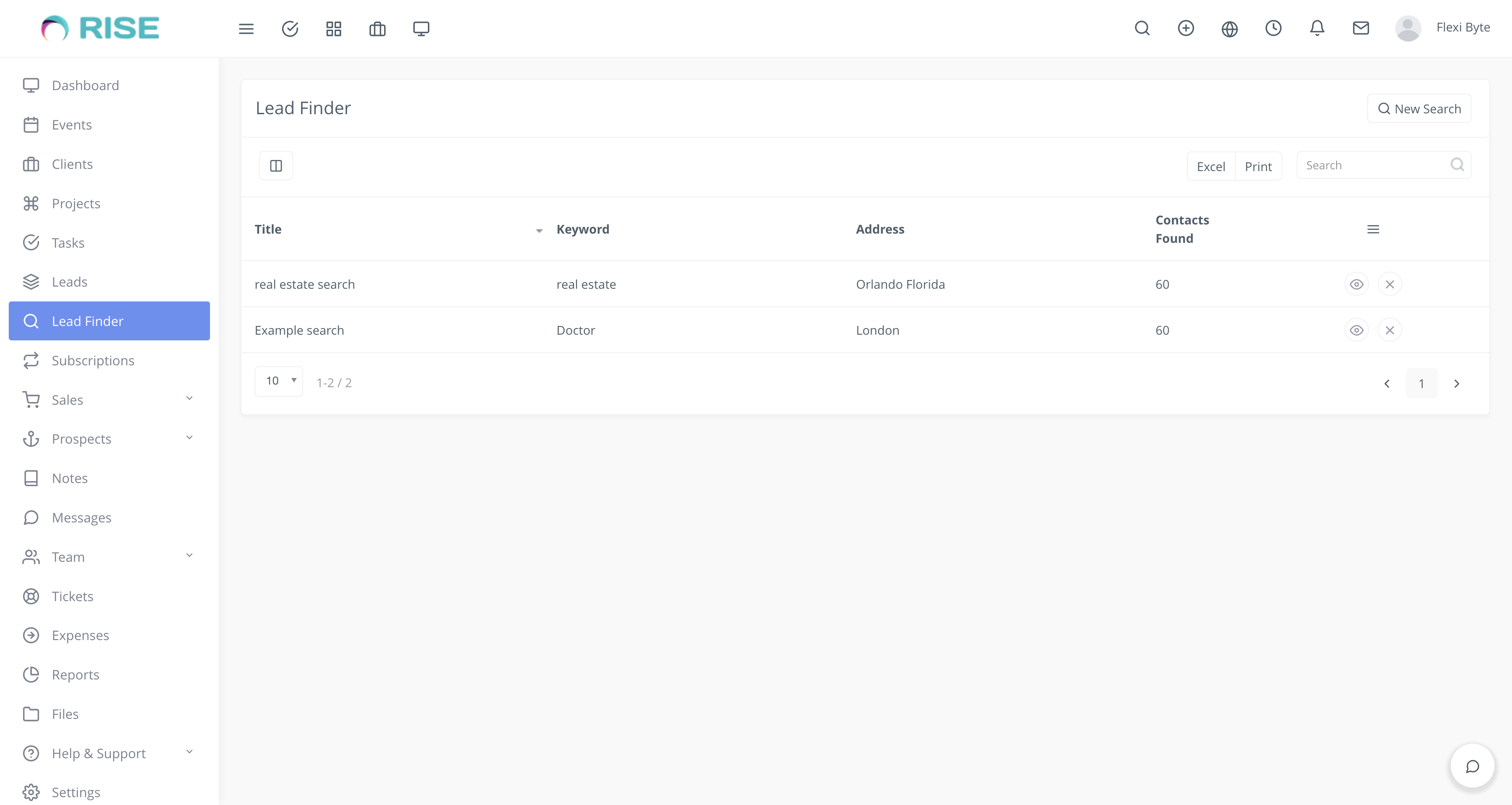 Google Lead Finder for RISE CRM by flexibyte88 | CodeCanyon