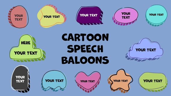 Cartoon Speech Bubbles Pack, After Effects Project Files | VideoHive