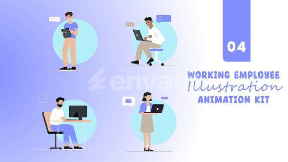 Dynamic Employee Working Animation for Professional Projects, After ...