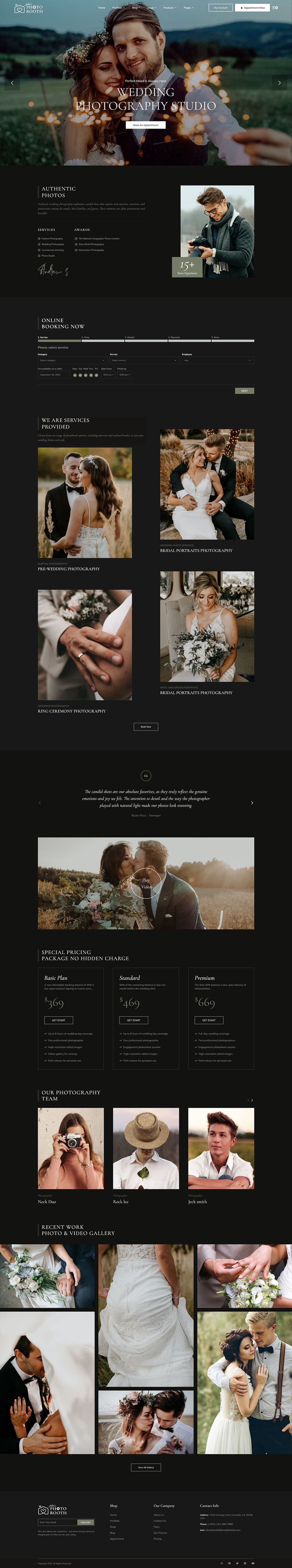Photobooth - Photography Portfolio WordPress Theme by TemplateTrip
