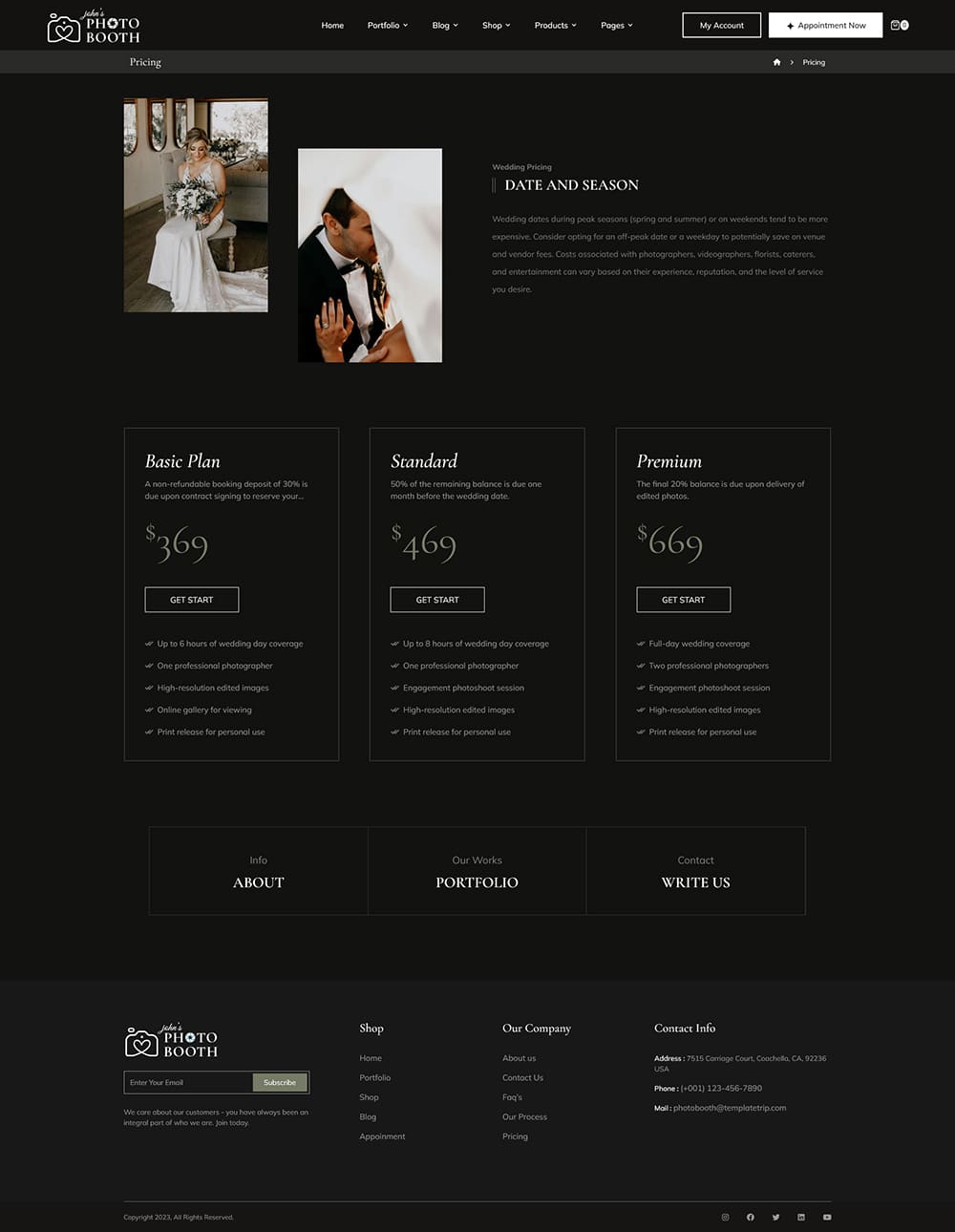 Photobooth - Photography Portfolio WordPress Theme by TemplateTrip
