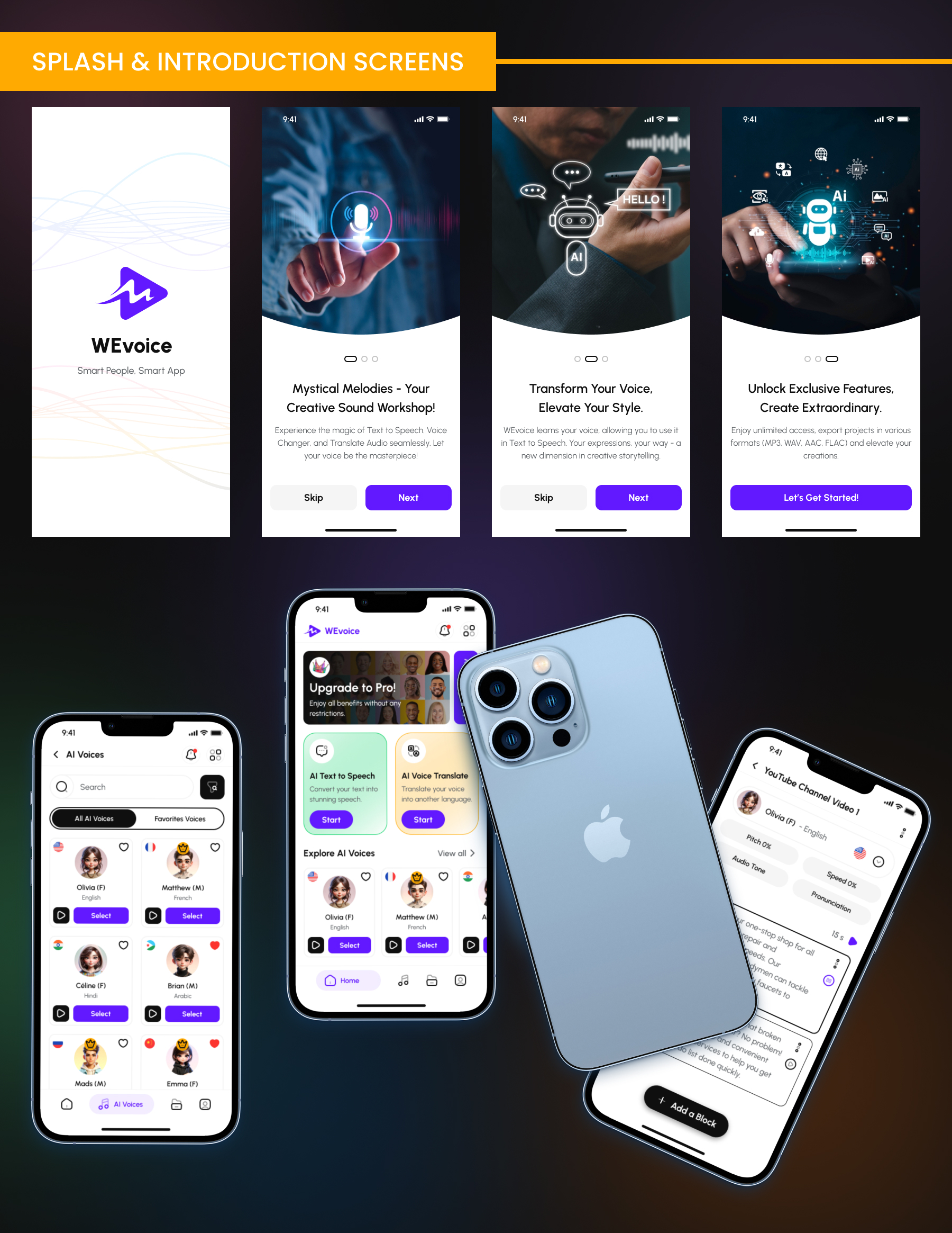 AI-Powered Voice Generation and Translation Mobile App UI Kit Figma ...