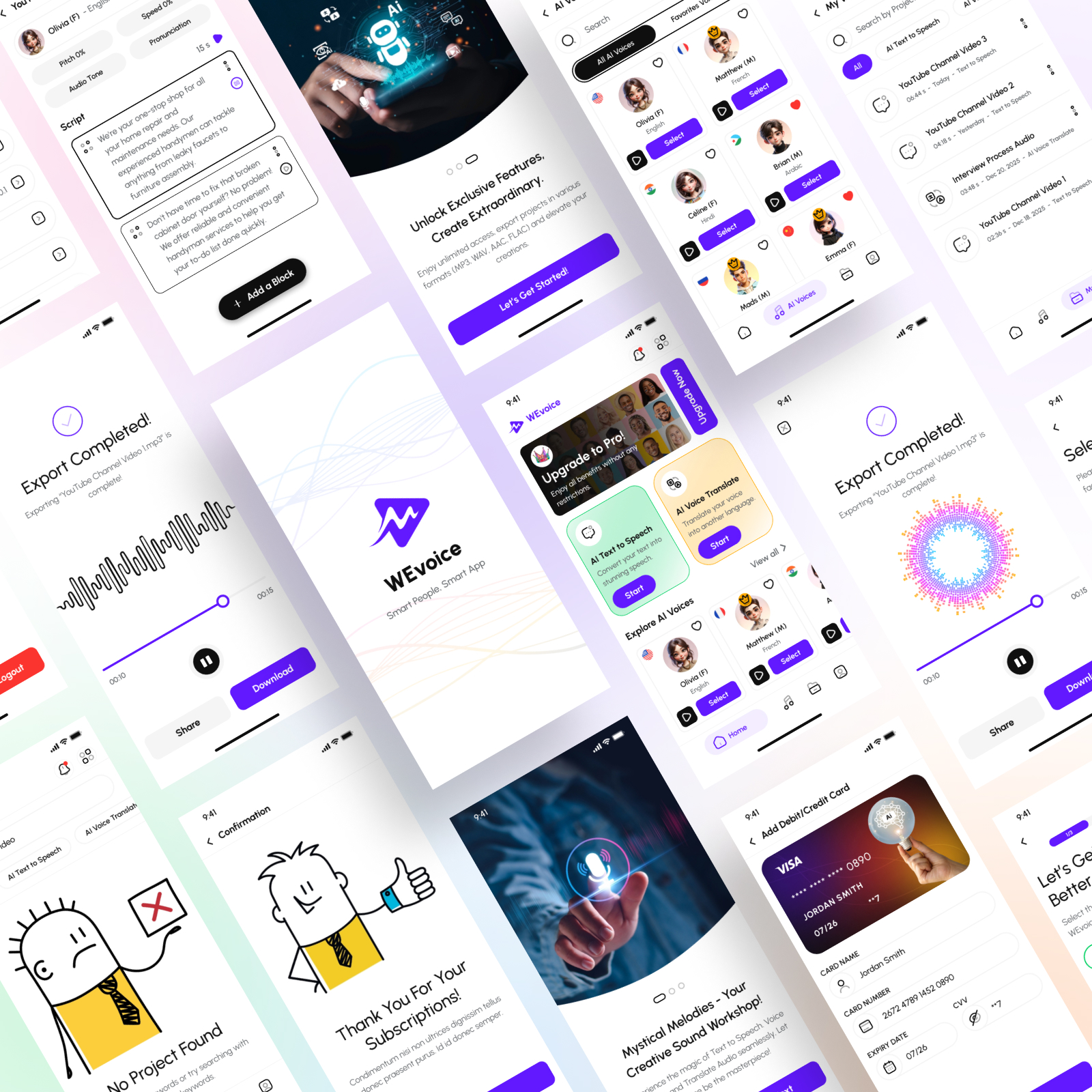 AI-Powered Voice Generation and Translation Mobile App UI Kit Figma ...