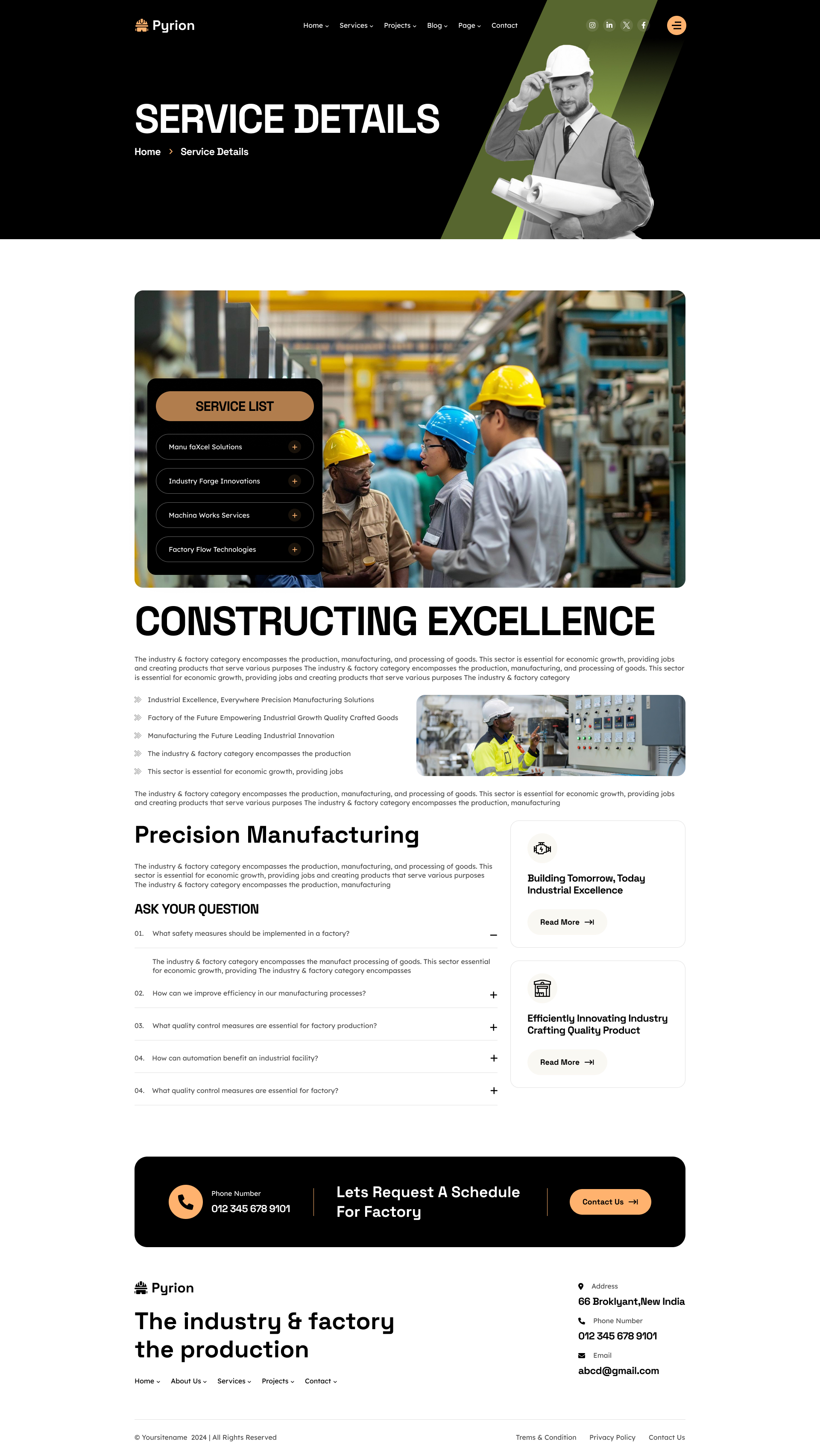 Pyrion - Factory & Industry Figma Template by Mugli | ThemeForest