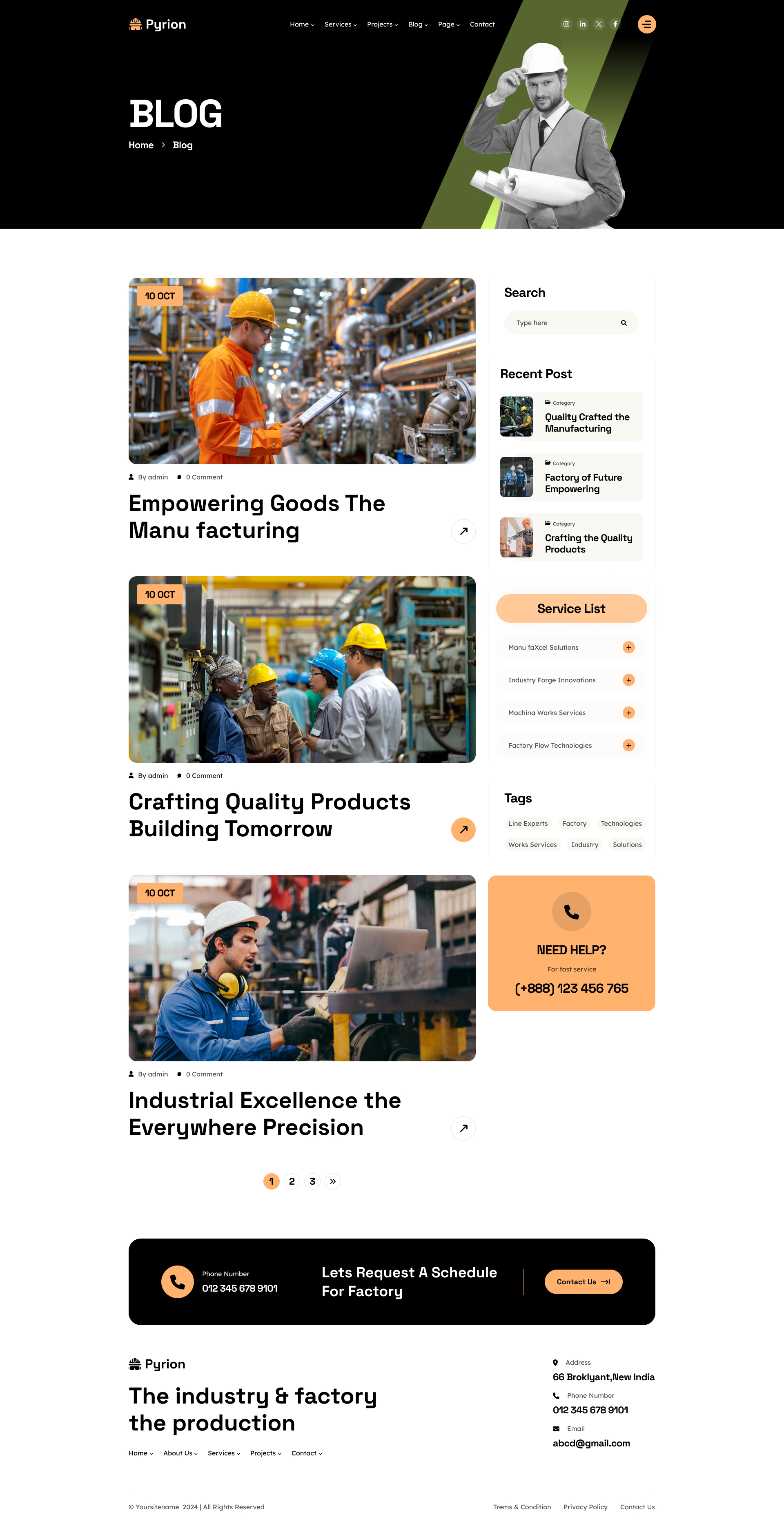 Pyrion - Factory & Industry Figma Template by Mugli | ThemeForest