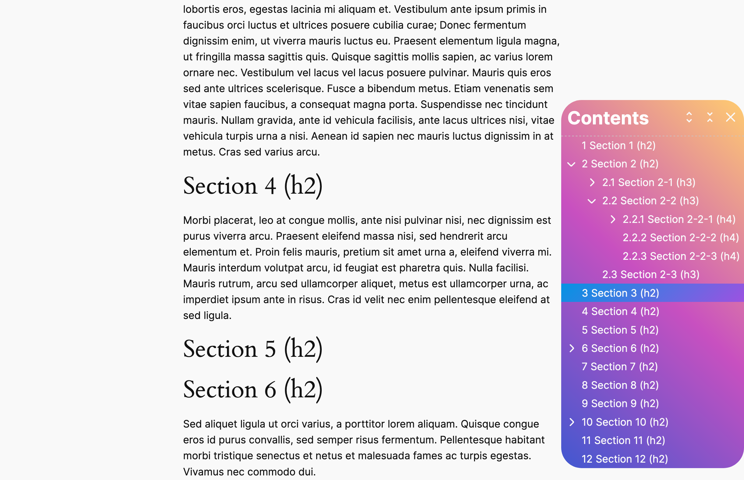 Tocer - table of contents maker WordPress plugin (formerly Fixed Toc ...