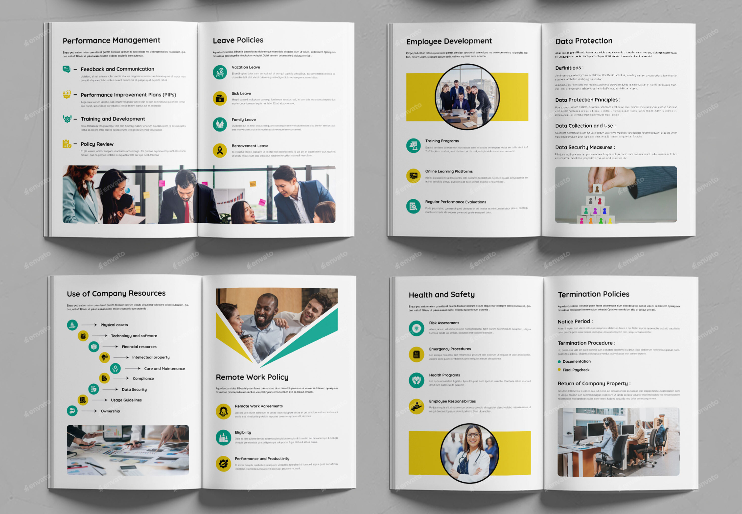 Company Policy Handbook Layout, Print Templates | GraphicRiver