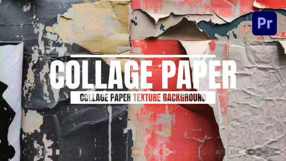 Collage Paper Texture Paper Background For Premiere Pro, Premiere Pro ...