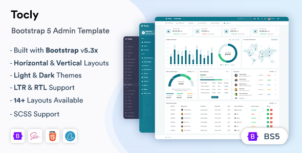 Tocly - Admin & Dashboard Template by themesdesign | ThemeForest