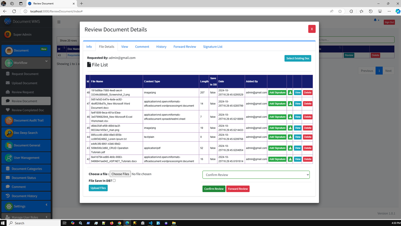 Document Workflow Management System by shaheddev | CodeCanyon