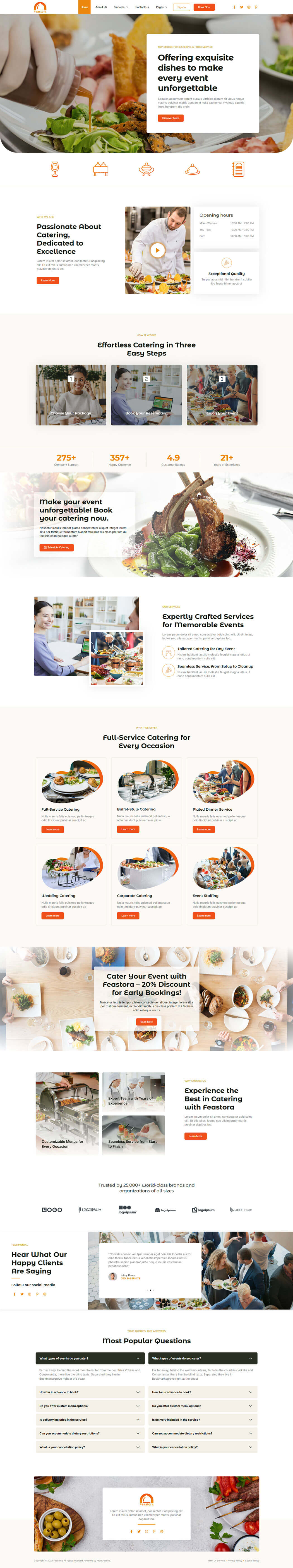 Feastora - Restaurant & Catering Service Elementor Template Kit by ...