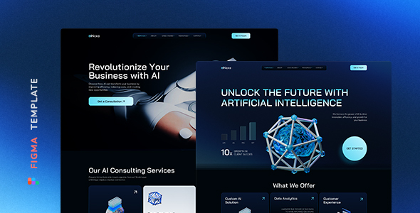 AiNexa – AI Agency Template for Figma by merkulove | ThemeForest